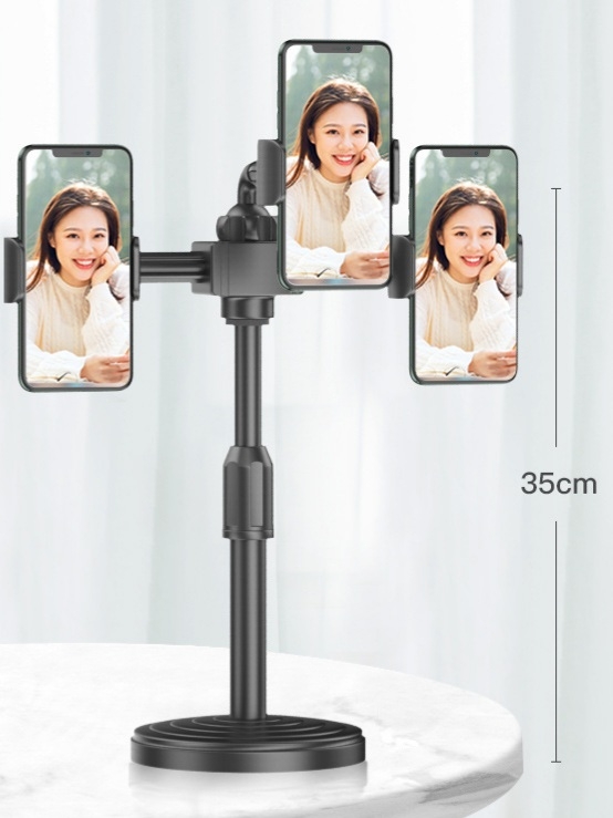 3-in-1 Phone Holder for Livestream - Black - VTENH