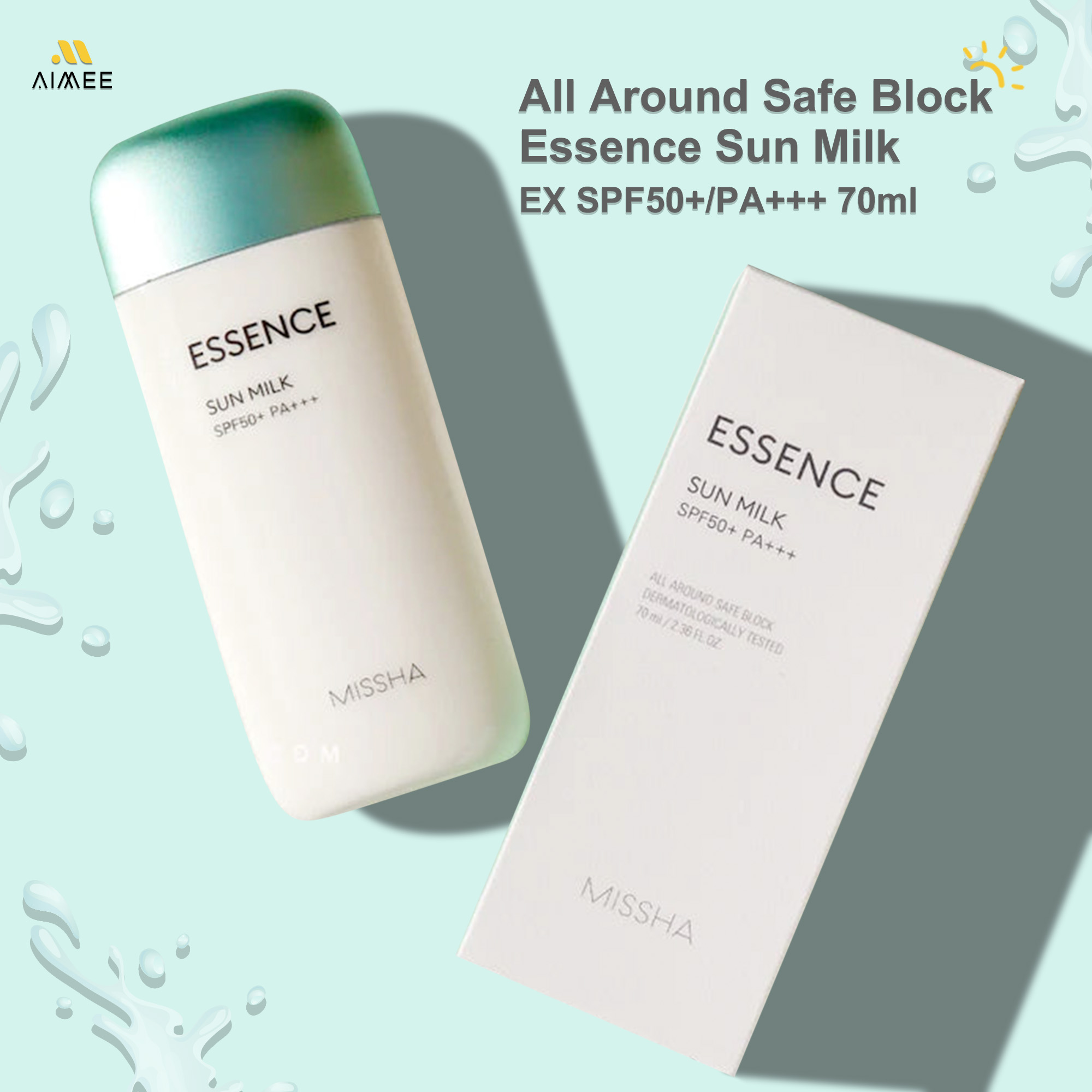 MISSHA All Around Safe Block Essence Sun Milk EX SPF50+/PA+++ - VTENH ...