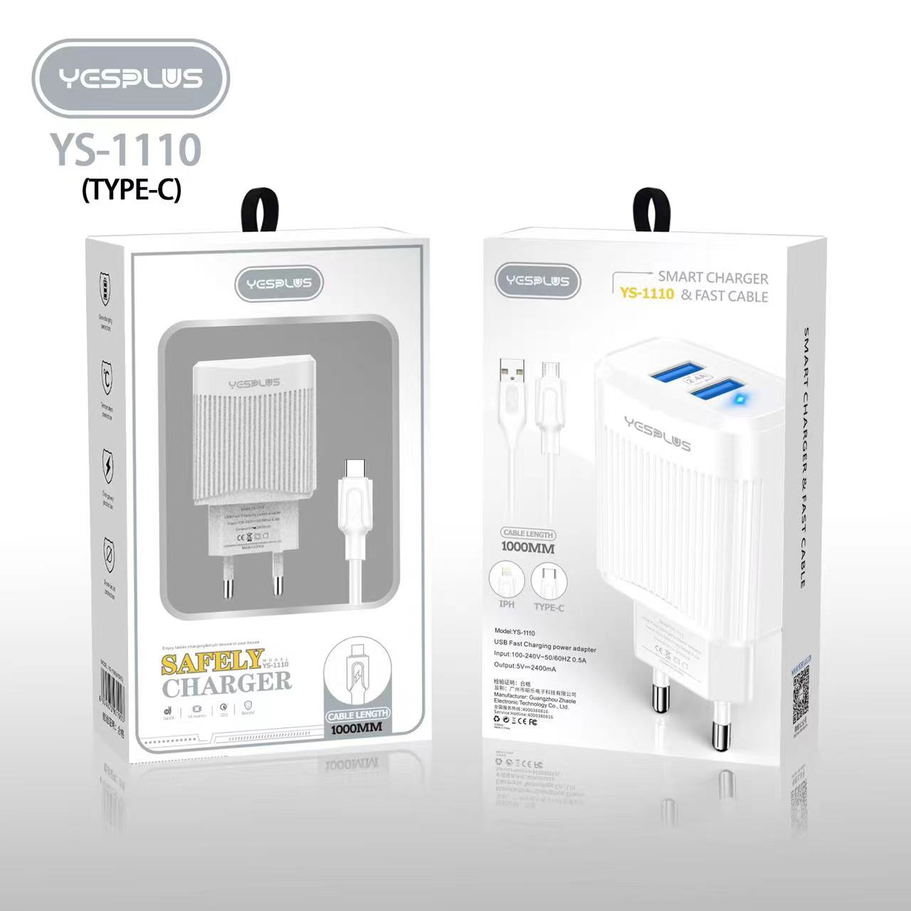 YESPLUS MAX Gan Charger Set 2.4A YS 1110