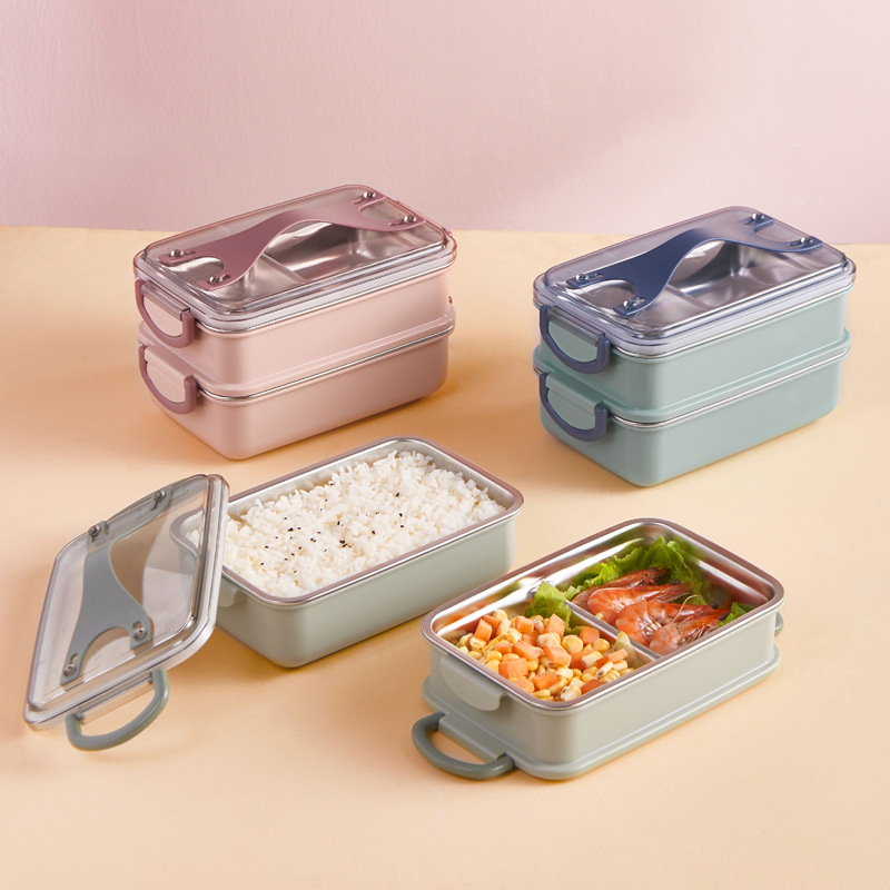 2-Layer Lunch Box Stainless Steel Inside 00539 - VTENH