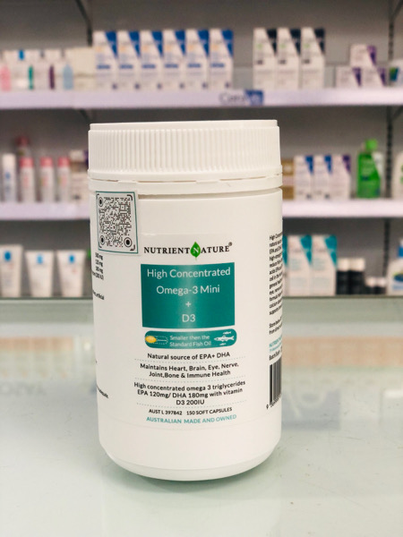 NUTRIENT NATURE High Concentrated Omega - 3 Mini+D3 - VTENH