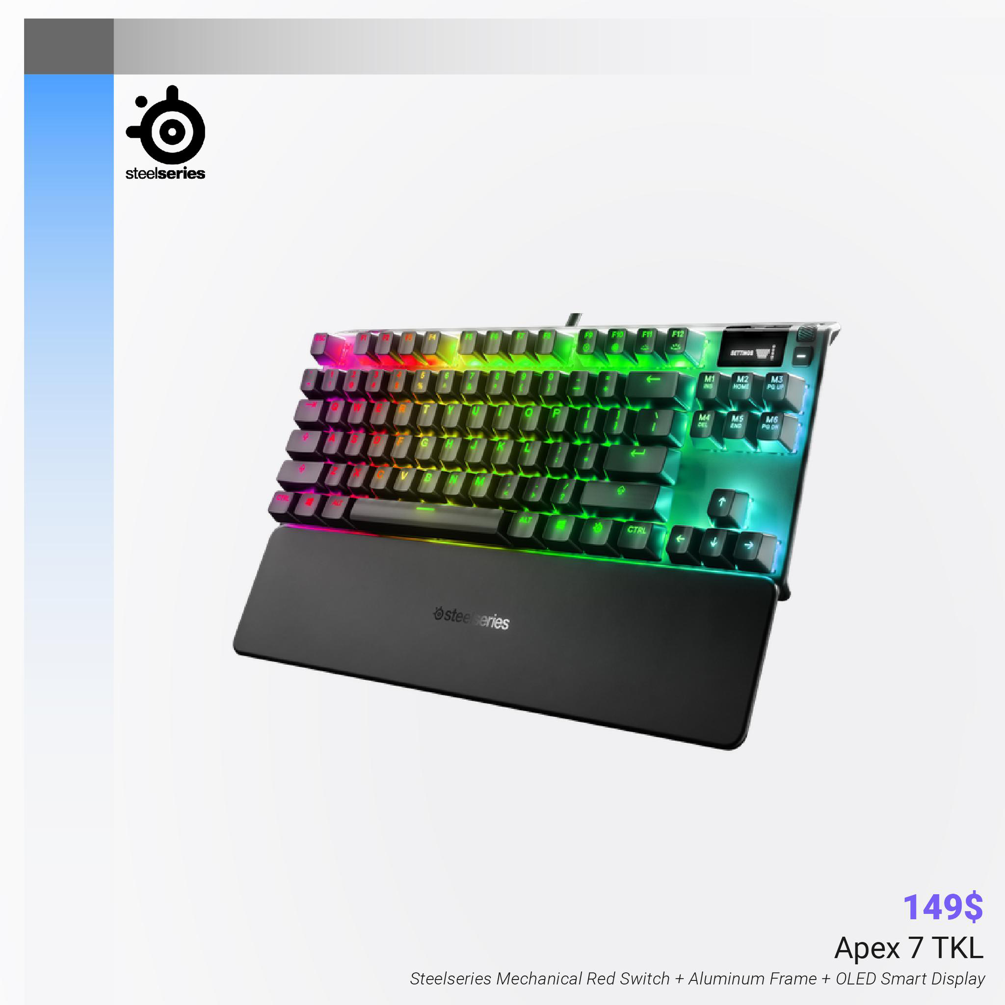 Steelseries Apex 7 TKL Mechanical Red Switch Keyboard - VTENH