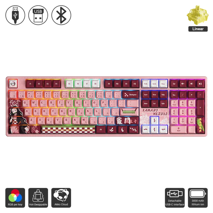 5108B - Demon Slayer Nezuko Kamado (Akko / Keyboard) - VTENH - Shop Easy