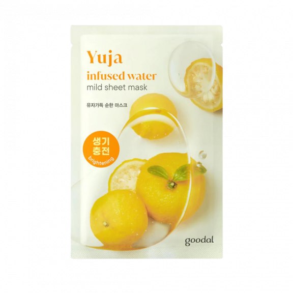GOODAL Yuja Infused Water Mild Sheet Mask - 10 Sheets - VTENH