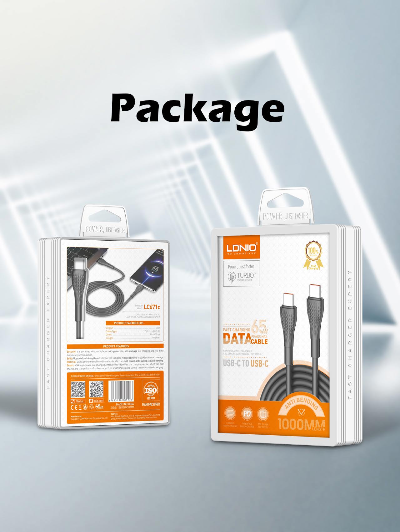 LDNIO-LC671C-Type C to C cable fast charging - VTENH