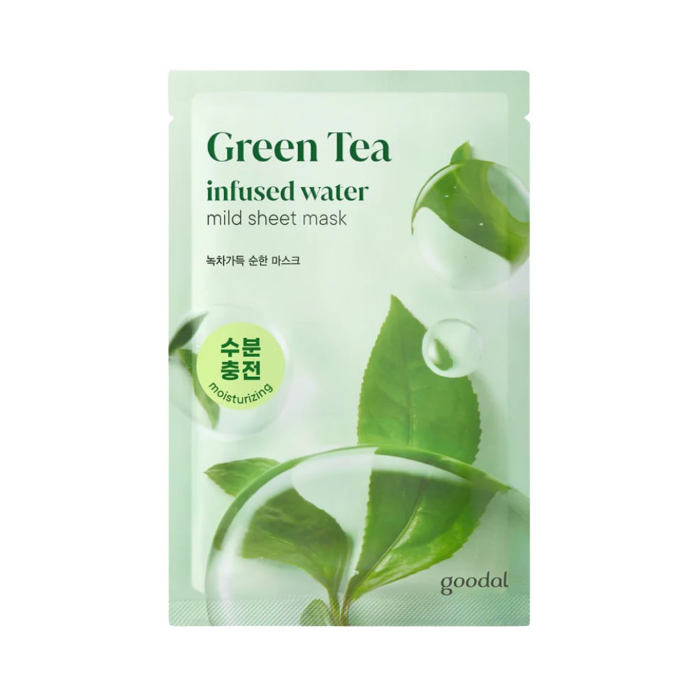 GOODAL Green Tea Infused Water Mild Sheet Mask - 10 Sheets - VTENH