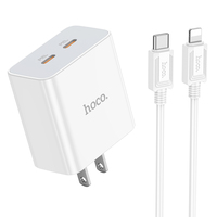 HOCO C108 Power Charger PD35W 2 Ports Set PD (C to IP) (BC9180) - VTENH