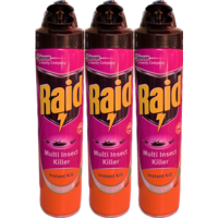 Raid Multi Insect Killer 600ml - 3 Bottles - VTENH